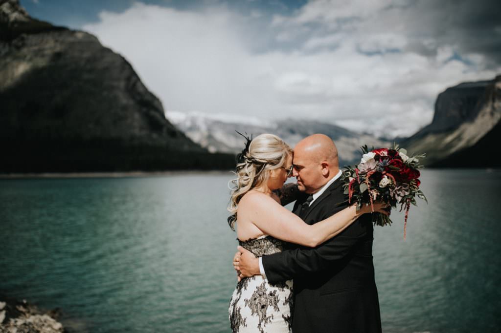 Banff Weddings at Lake Minnewanka at Banff National Park