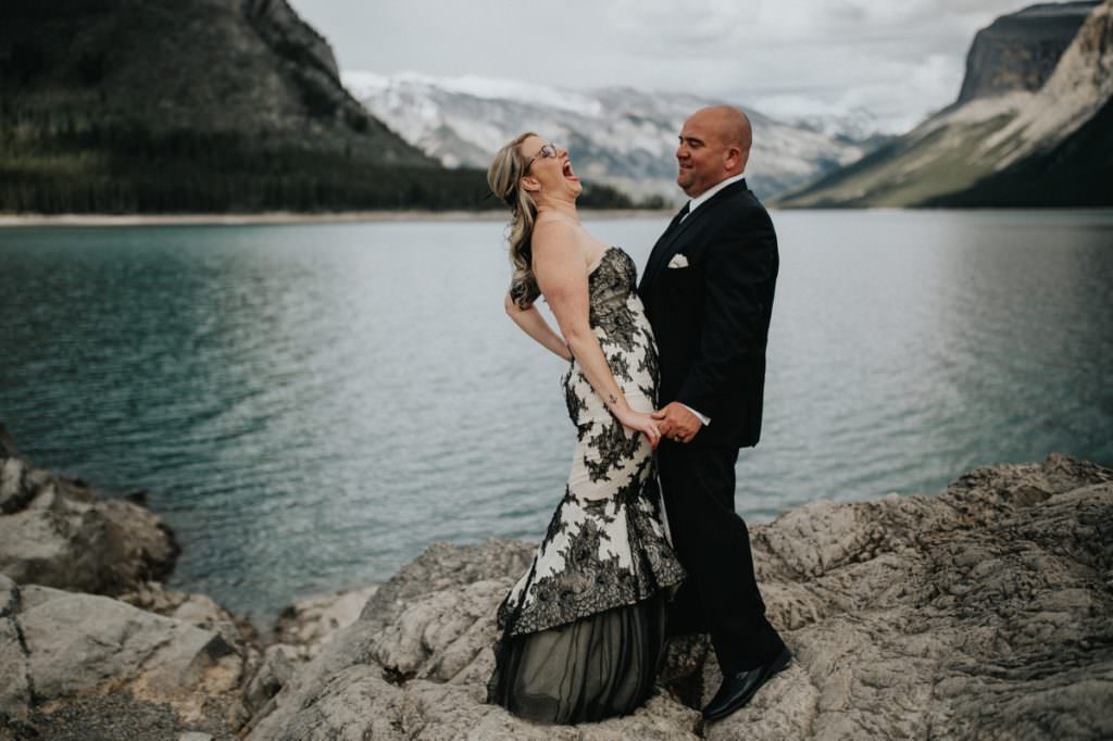 Banff Weddings at Lake Minnewanka at Banff National Park